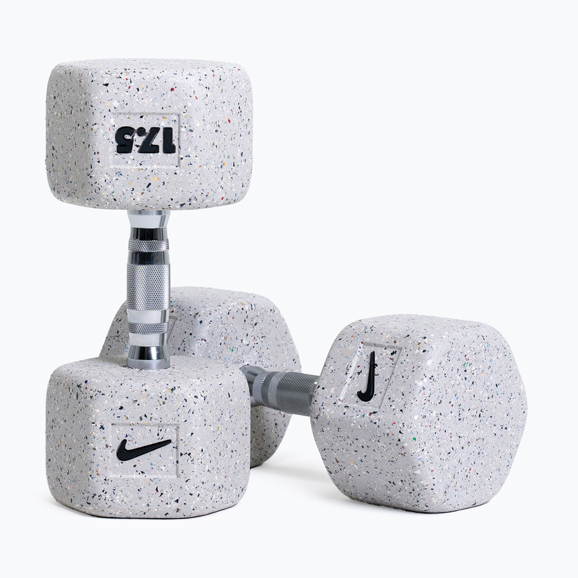 Hanteliai Nike Strength Grind Hex Dumbbell 2 x 22,5 kg wolf grey (DGHK ...