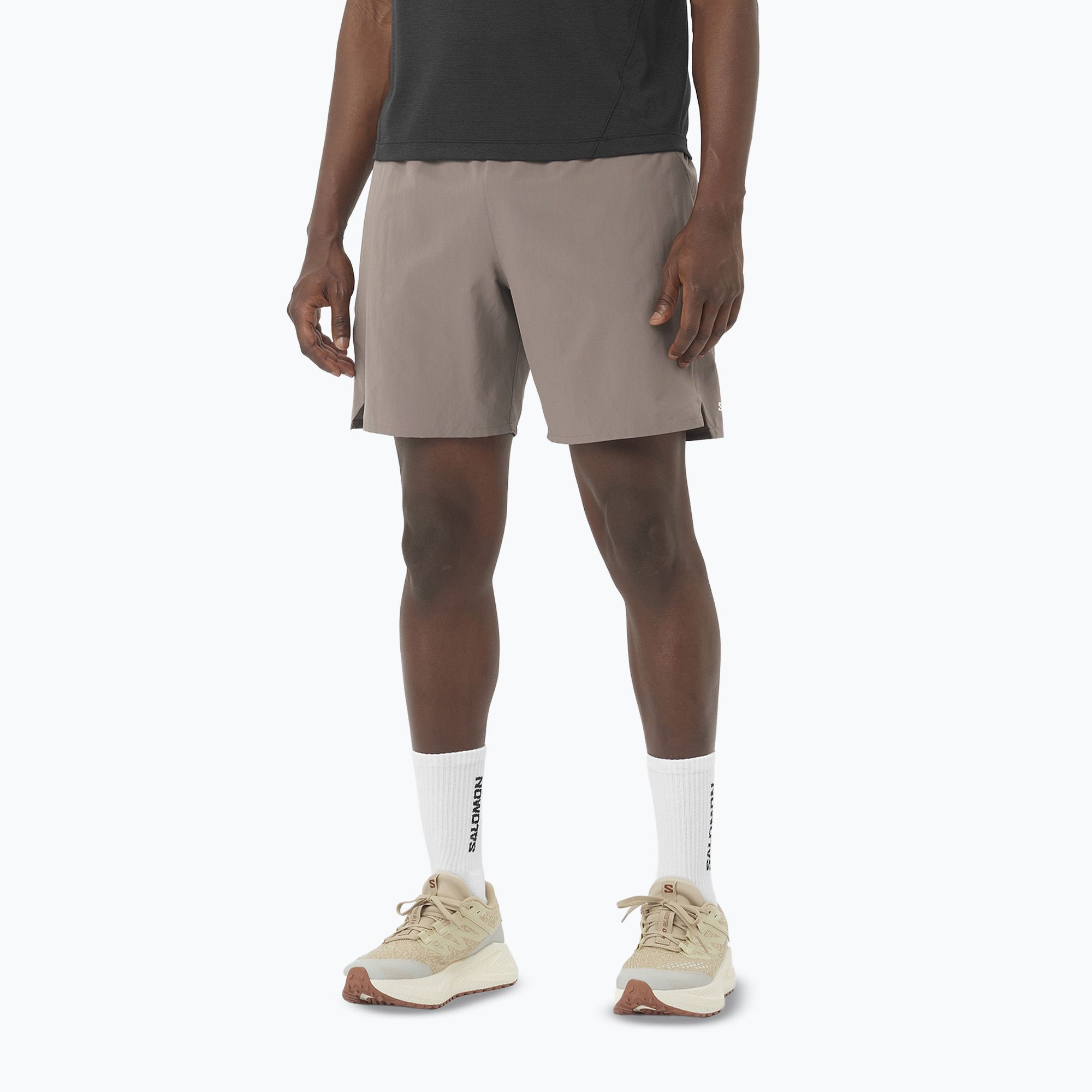Vyriški bėgimo šortai Salomon Shakeout Core 2IN1 7" No Liner iron ...