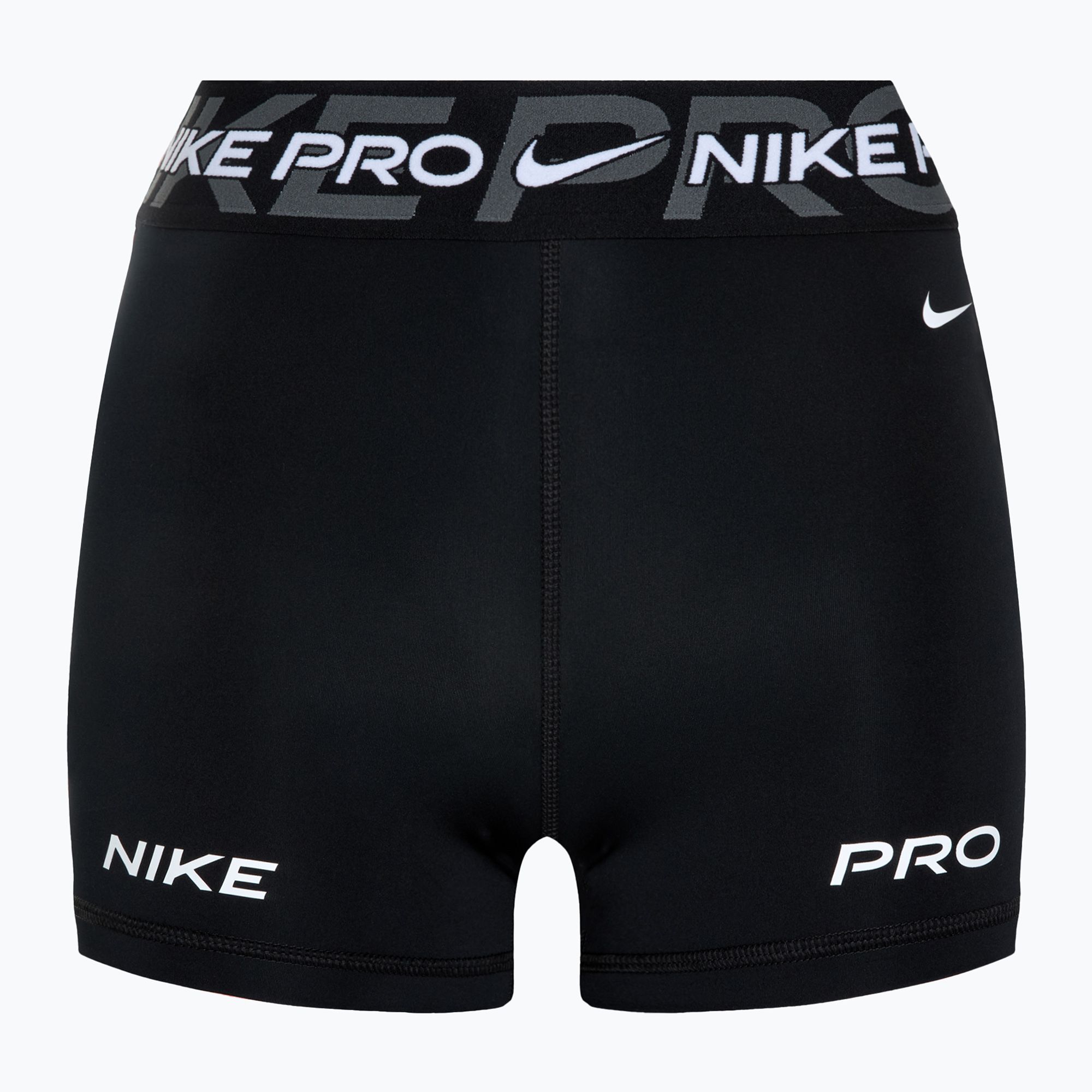 Moteriški treniruočių šortai Nike Pro Mid Rise 3" black/iron grey/white ...