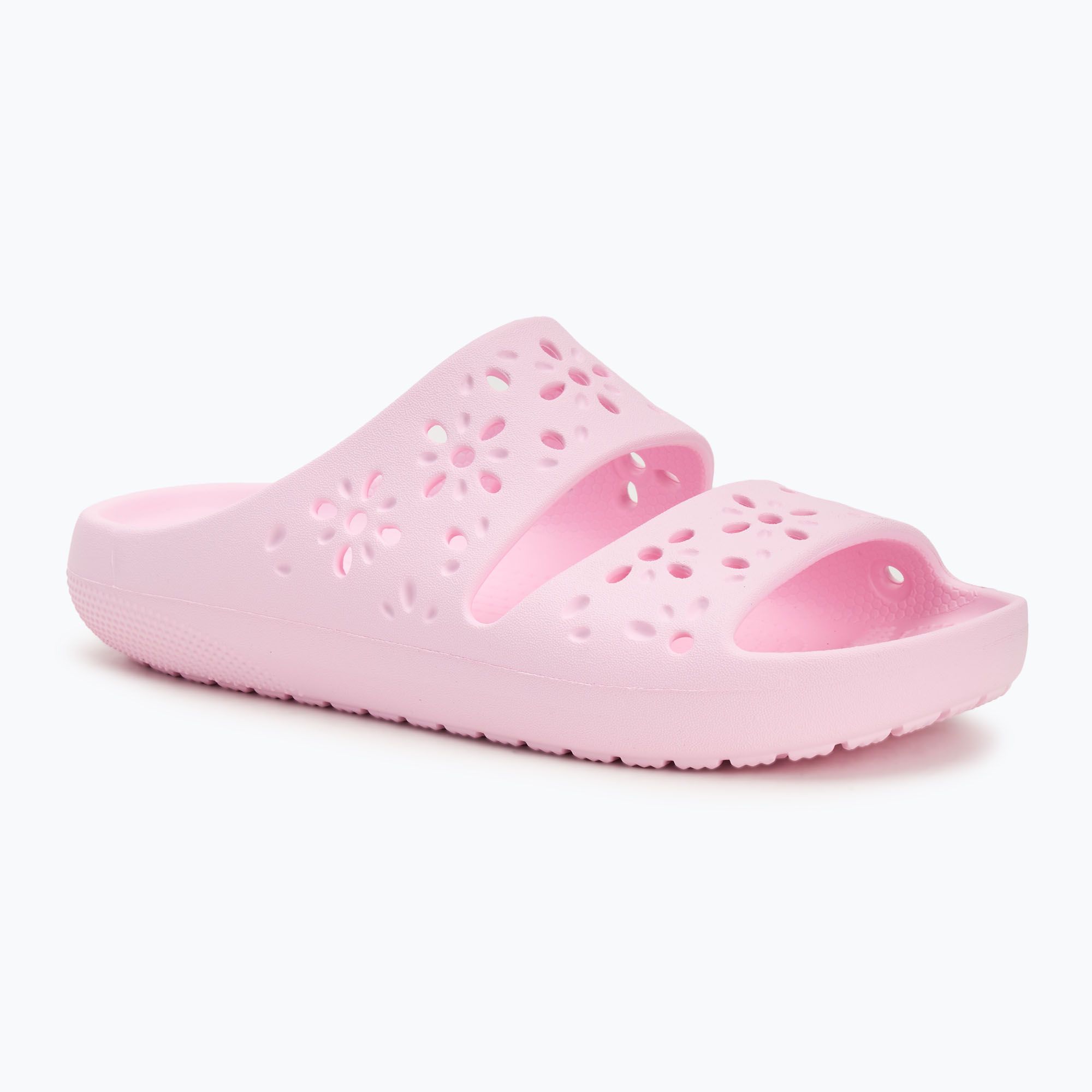Šlepetės Crocs Classic Floral Cutout Sandal pink milk (210966-6ZW ...