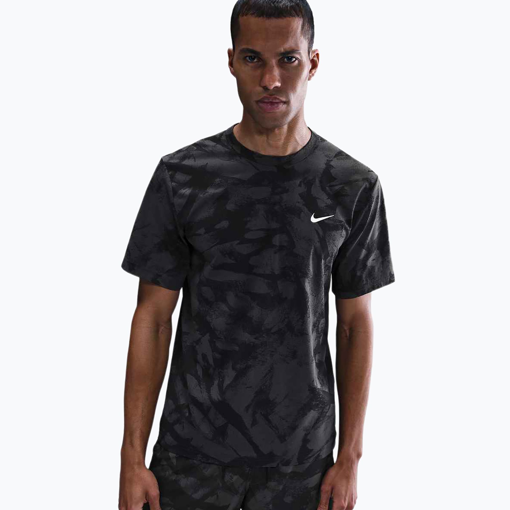 Vyriški marškinėliai Nike Hyverse Dri-Fit UV antracitinės/baltos ...