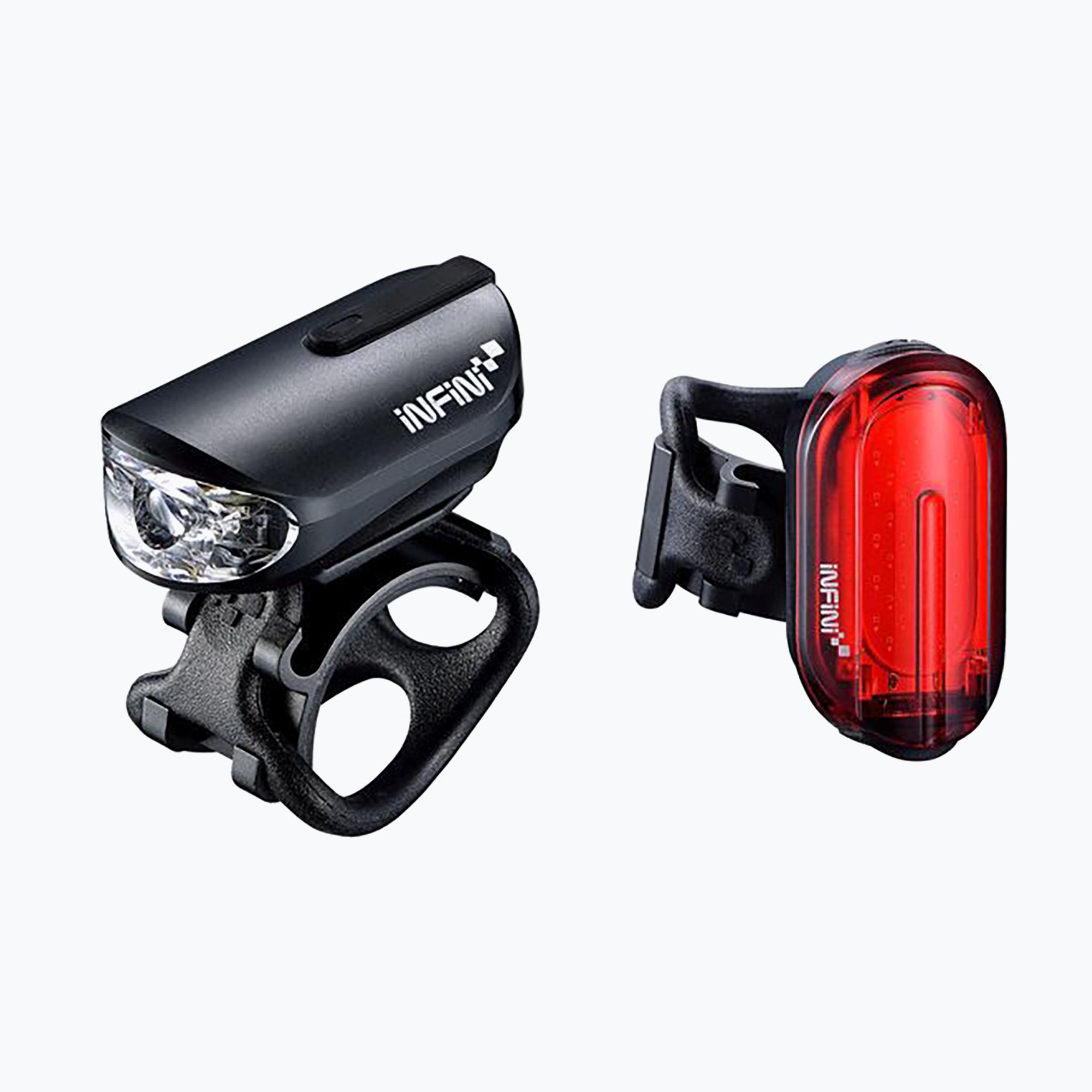 Dviračio žibintų rinkinys INFINI Olley USB set (I-210PRI-B) - Sportano.lt