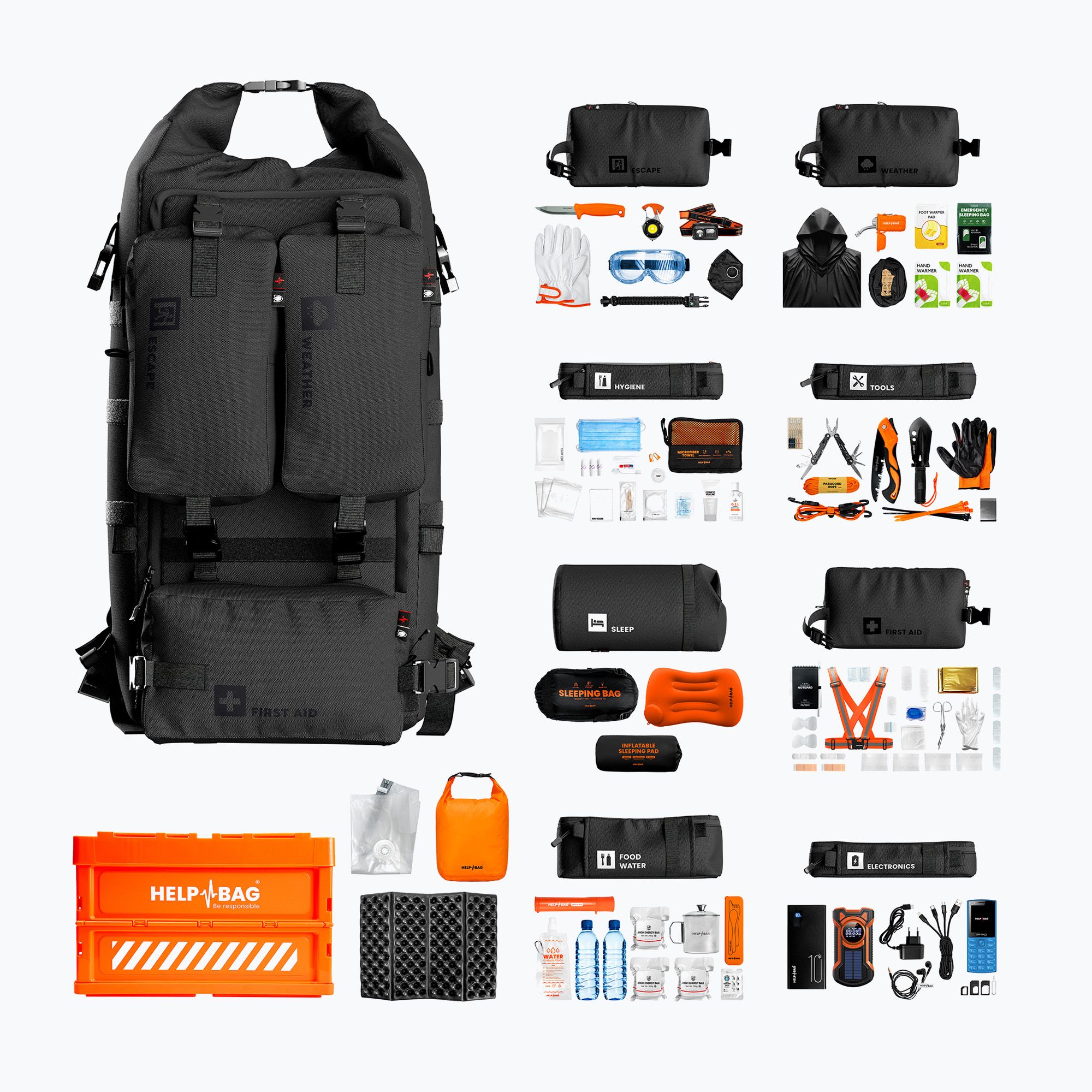 Evakuacinė kuprinė Help Bag Max Pro 5.0 35 l shadow black (HLEPBAG65 ...