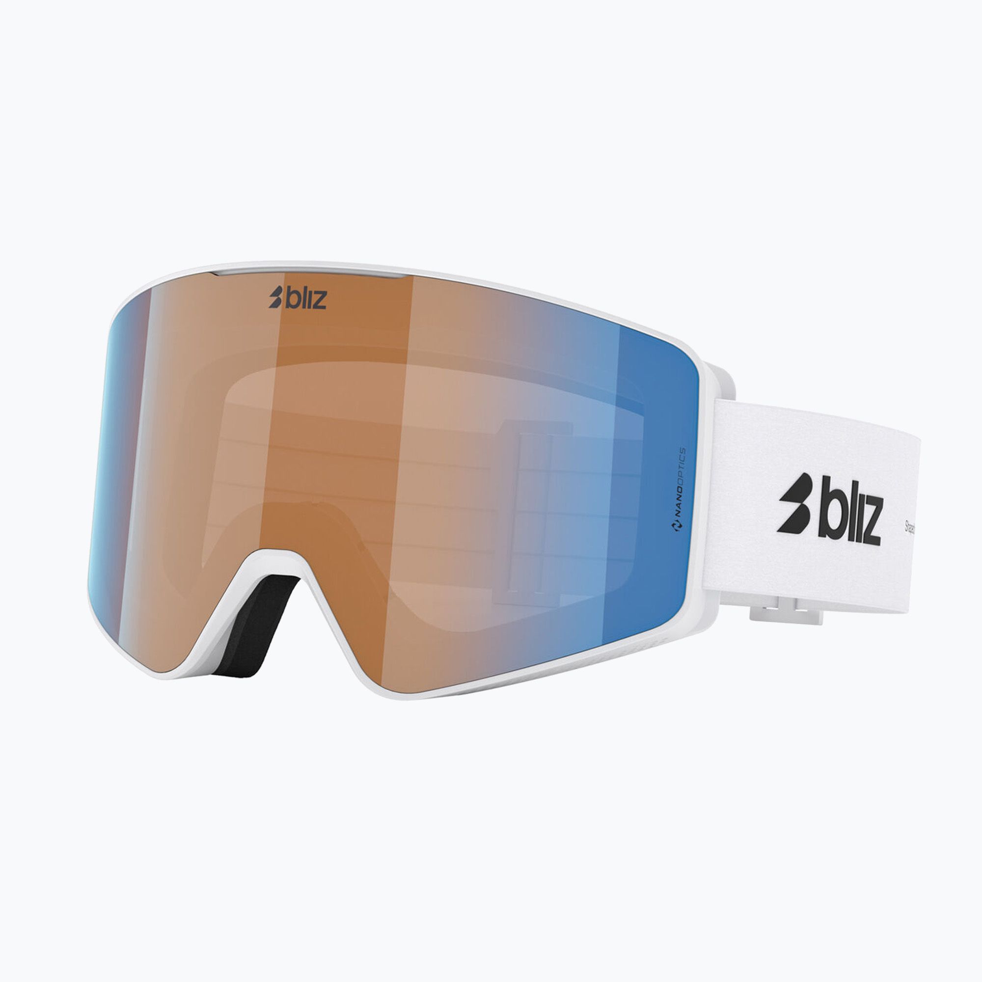 Slidinėjimo akiniai Bliz G001 matte white/non orange/blue multi ...