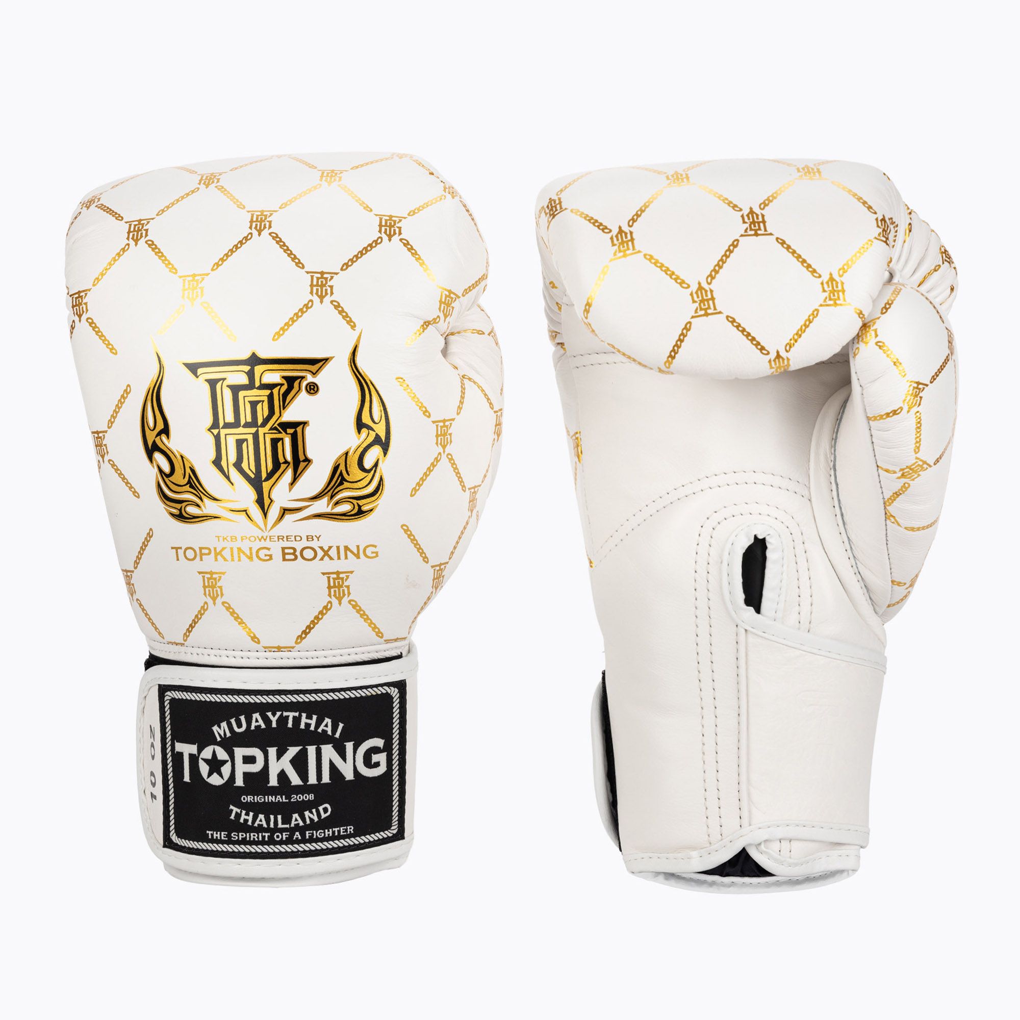 Bokso pirštinės Top King Boxing Chain white/gold (TKBGCH-WH-GD ...